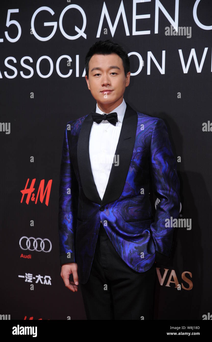 Chinese actor Tong Dawei poses on the red carpet as he arrives for the ...