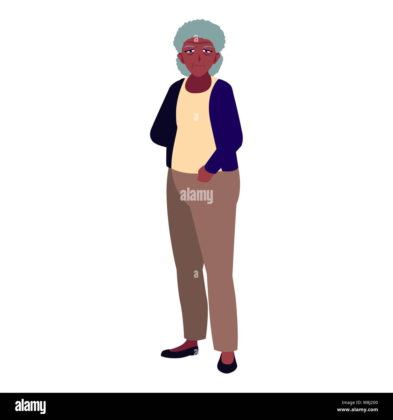 happy grandparents day - cute grandma character vector illustration ...