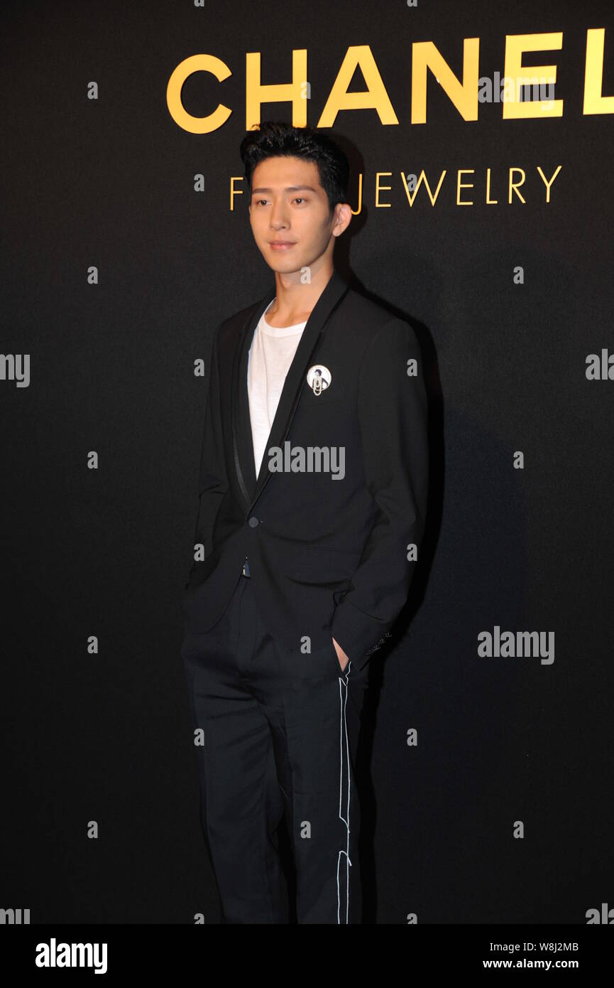 Chinese actor Jing Boran poses during a launch party for Chanel's Coco ...