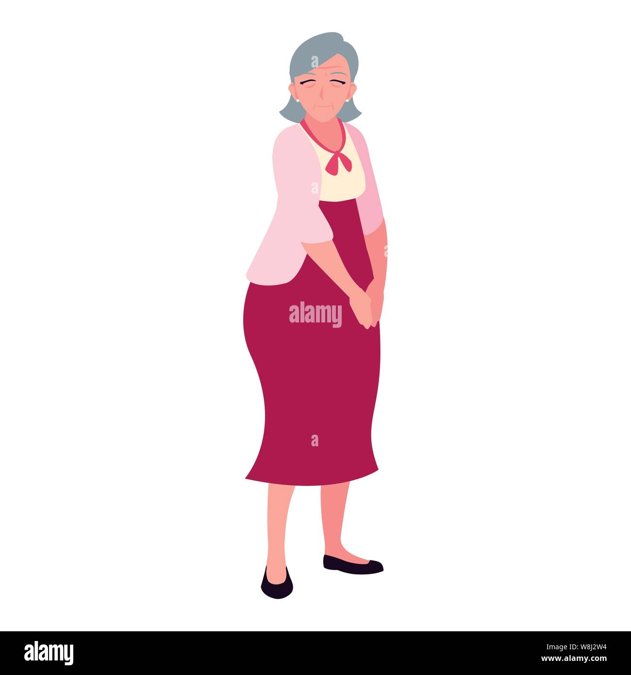 happy grandparents day - cute grandma character vector illustration ...