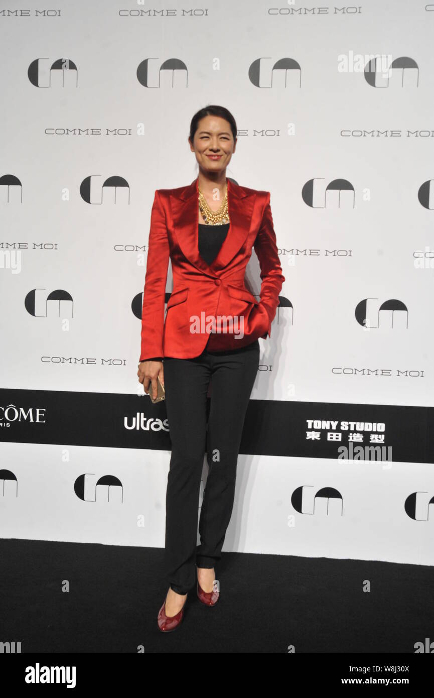 Chinese fashion designer and model Ma Yanli poses during the Comme Moi ...