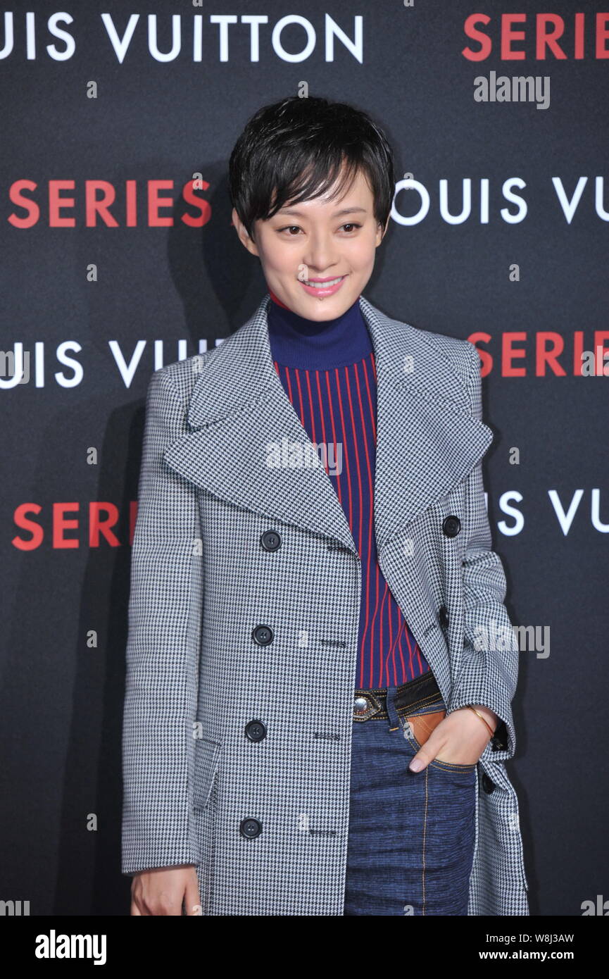 Chinese actress Sun Li poses on the red carpet for as she arrives for ...
