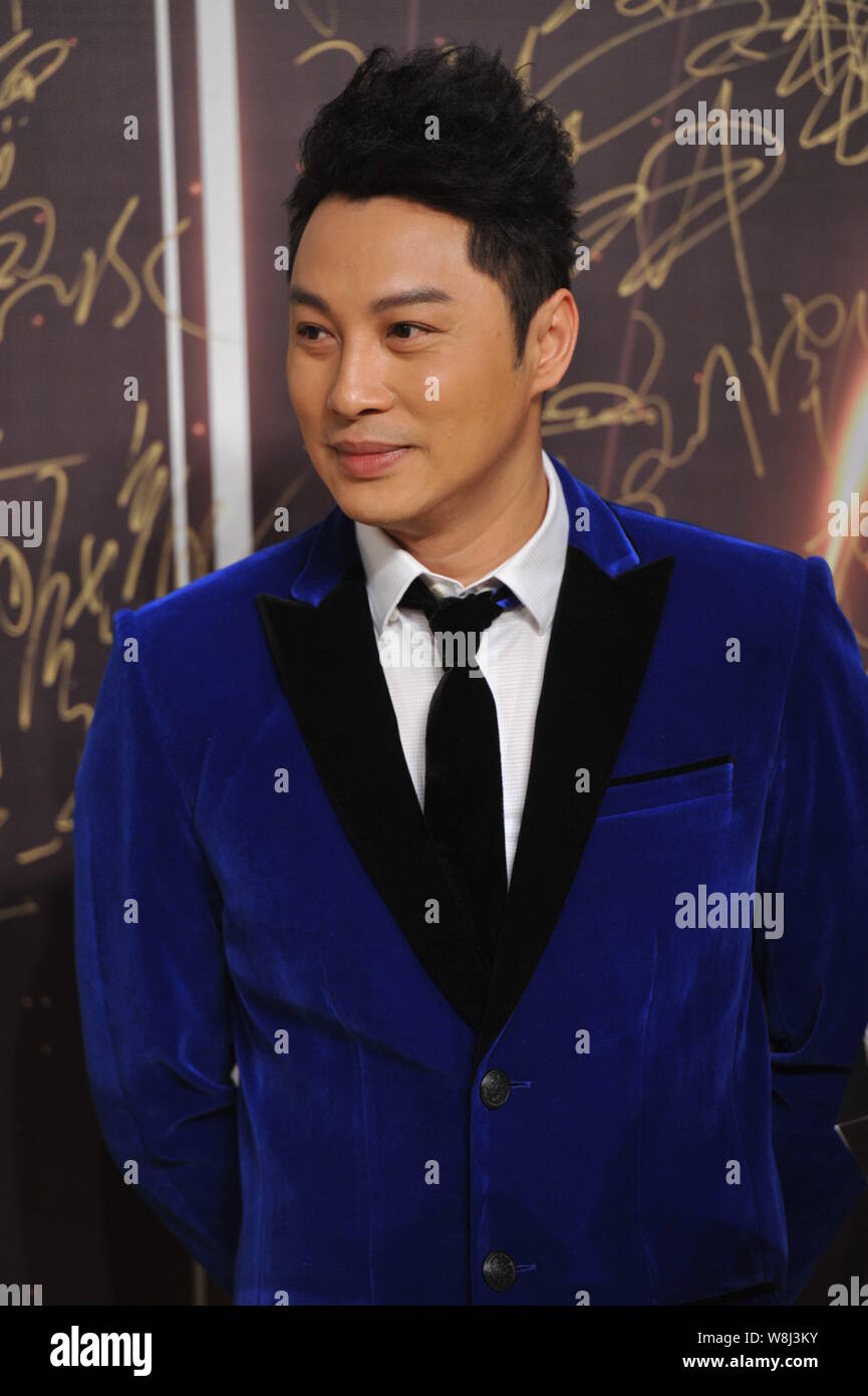 Hong Kong actor Patrick Tam poses as he arrives for the 2015 Emperor Group Annual Celebration in ...