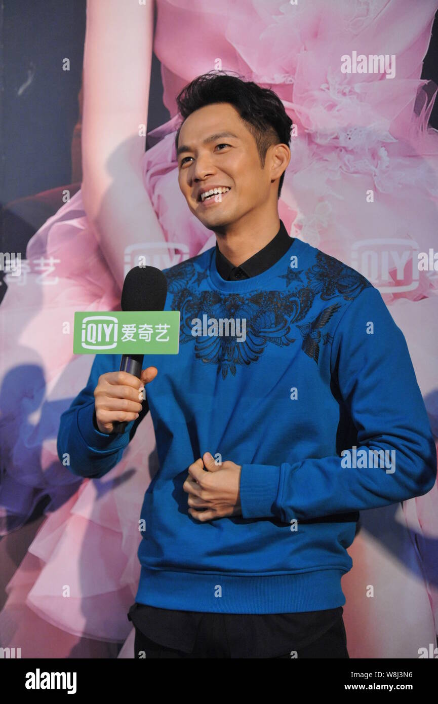Hong Kong actor Wallace Chung attends a celebration party for his TV ...