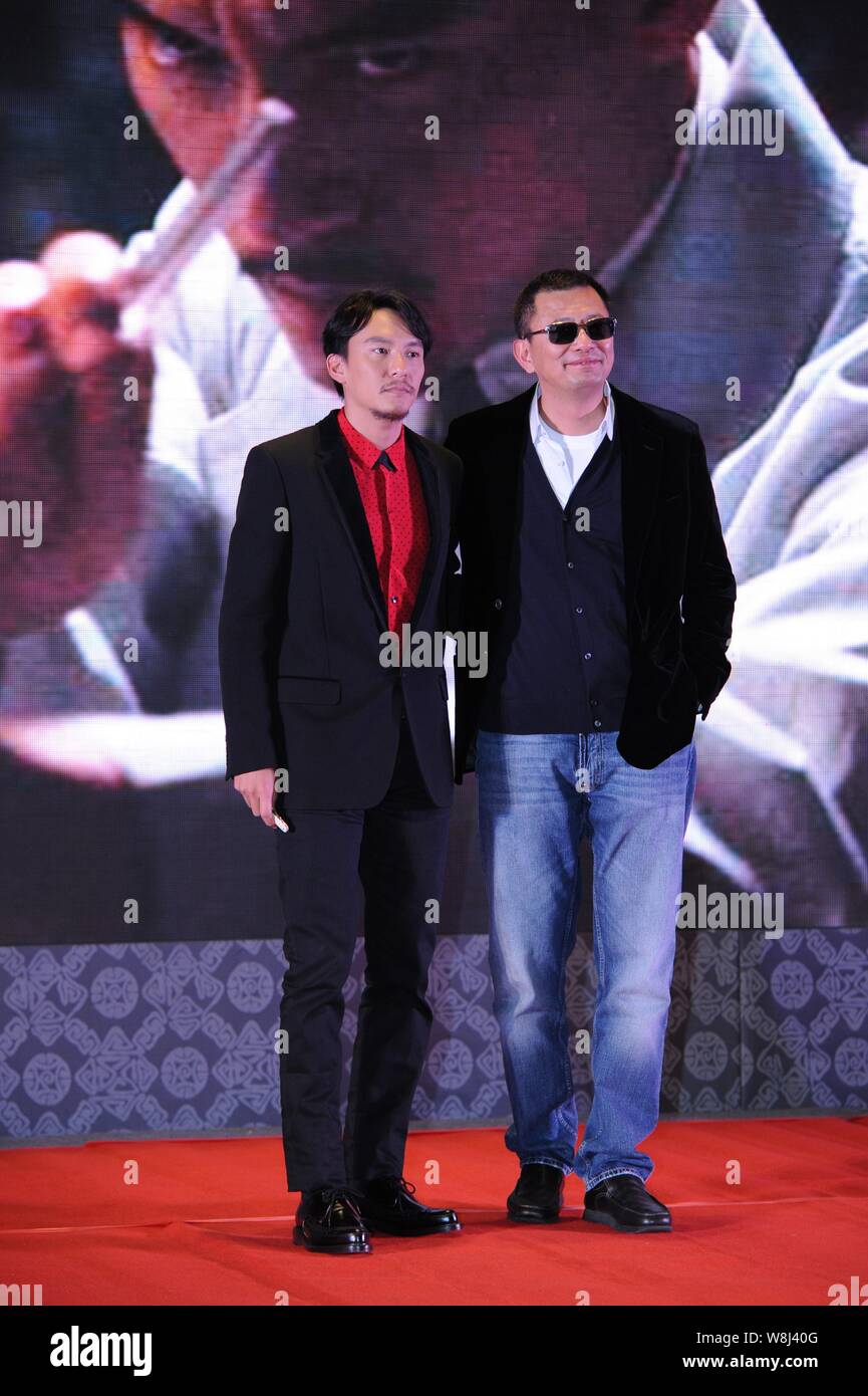 Taiwanese actor Chang Chen, left, poses with Hong Kong director Wong ...