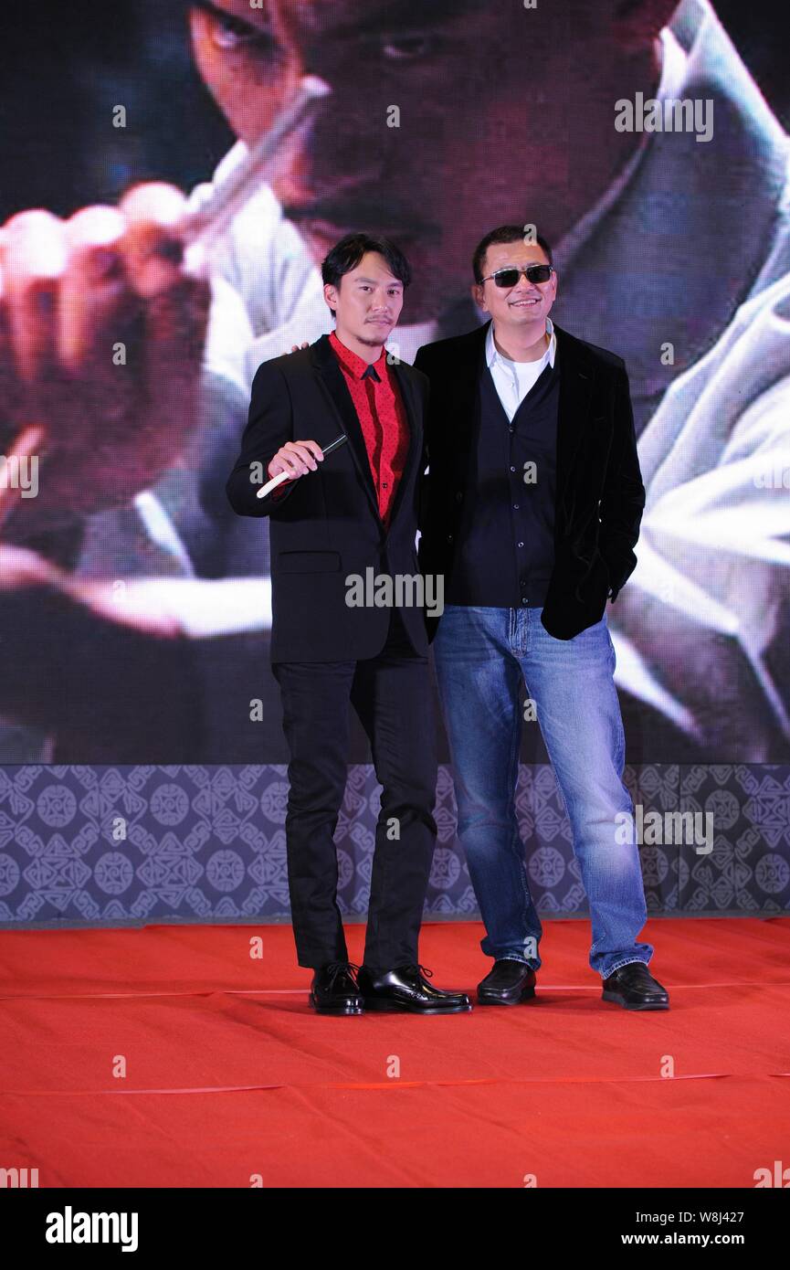 Taiwanese actor Chang Chen, left, poses with Hong Kong director Wong ...