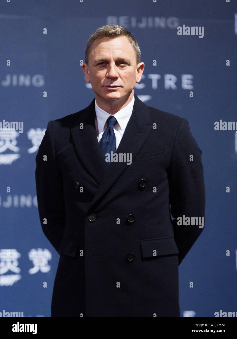 English actor Daniel Craig poses during the premiere for his movie "007 ...