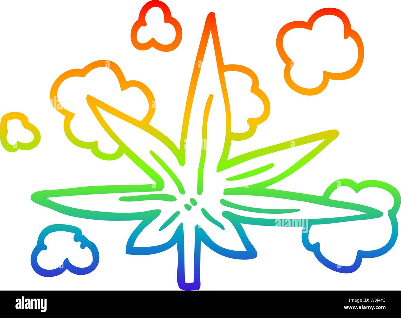 Rainbow weed Stock Vector Images - Alamy