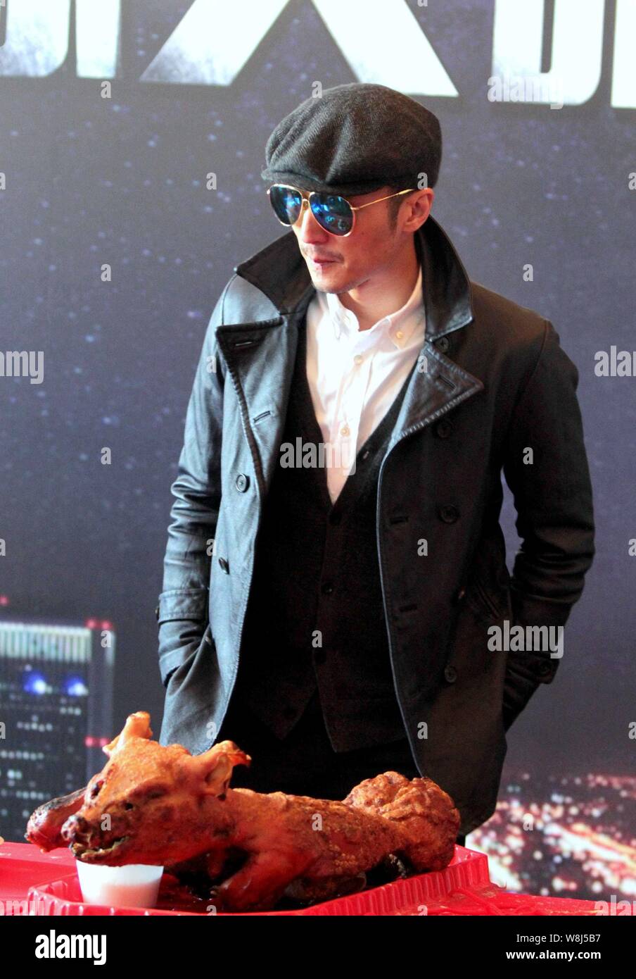 Hong Kong actor Nicholas Tse poses during a press conference to start ...