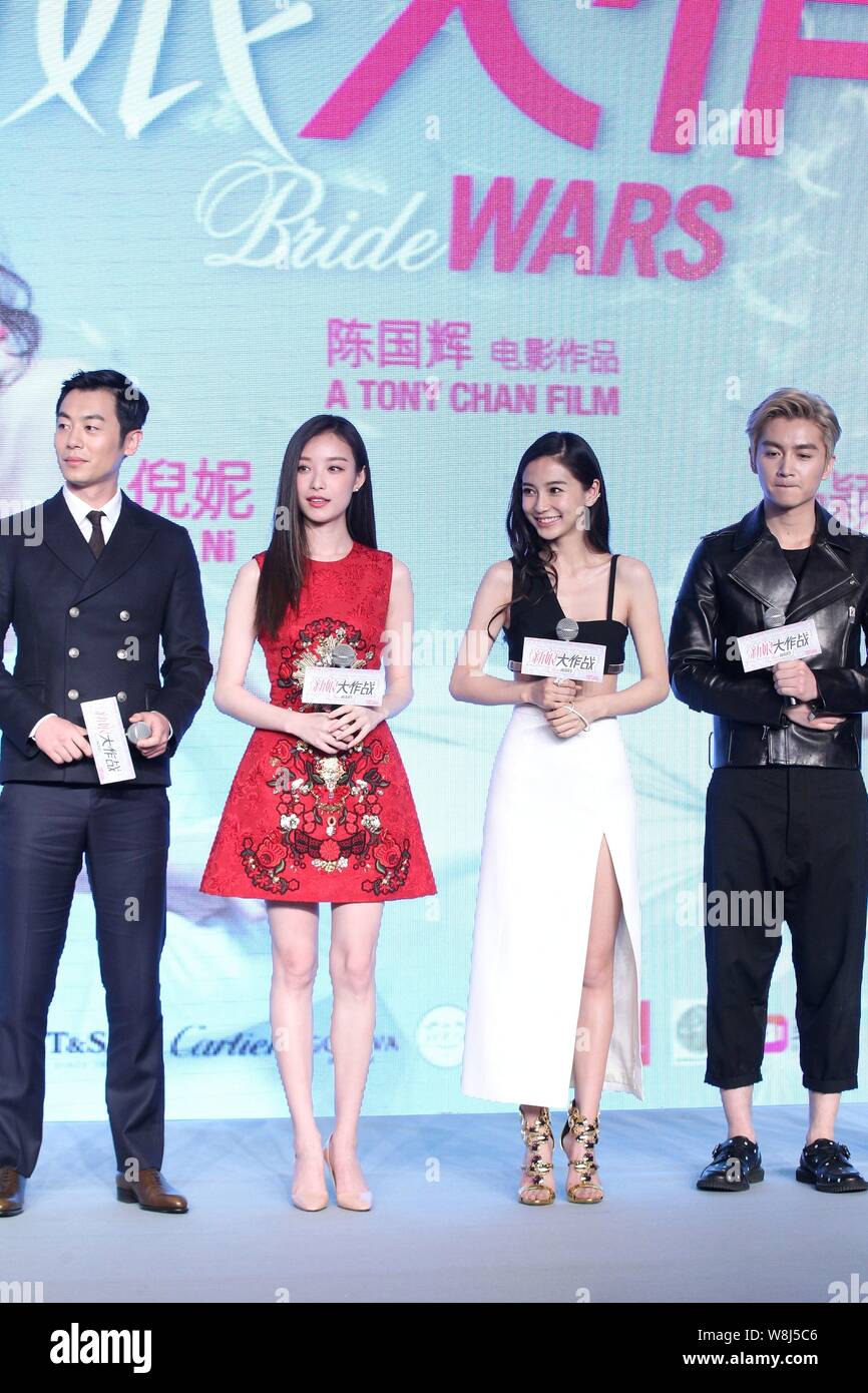 (From left) Chinese actor Zhu Yawen, Chinese actress Ni Ni, Hong Kong ...