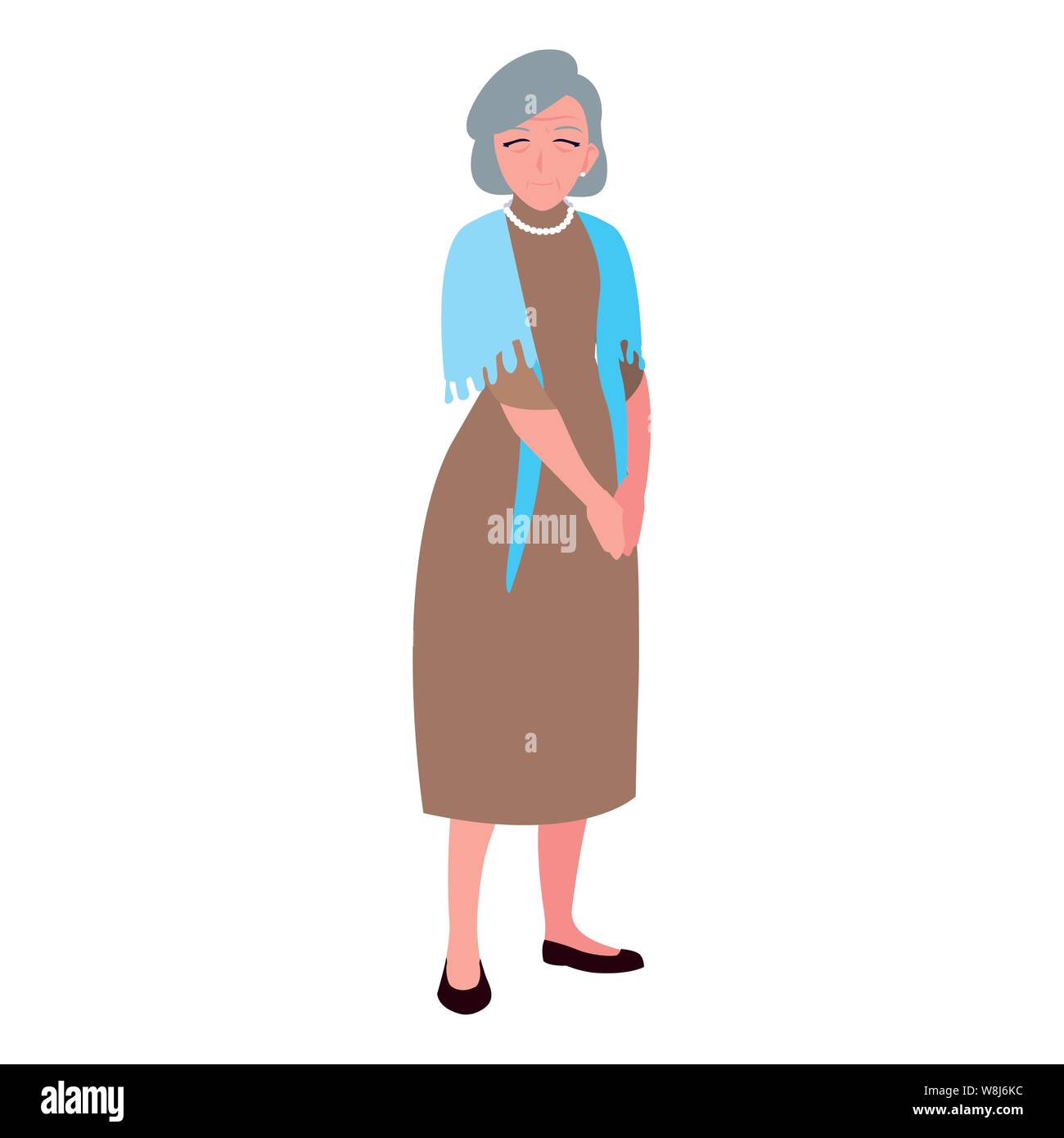 happy grandparents day - cute grandma character vector illustration ...