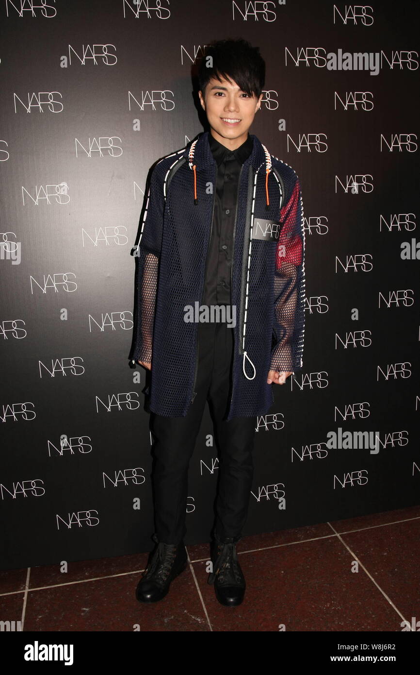 Hong Kong singer Hins Cheung poses during the opening ceremony for a ...