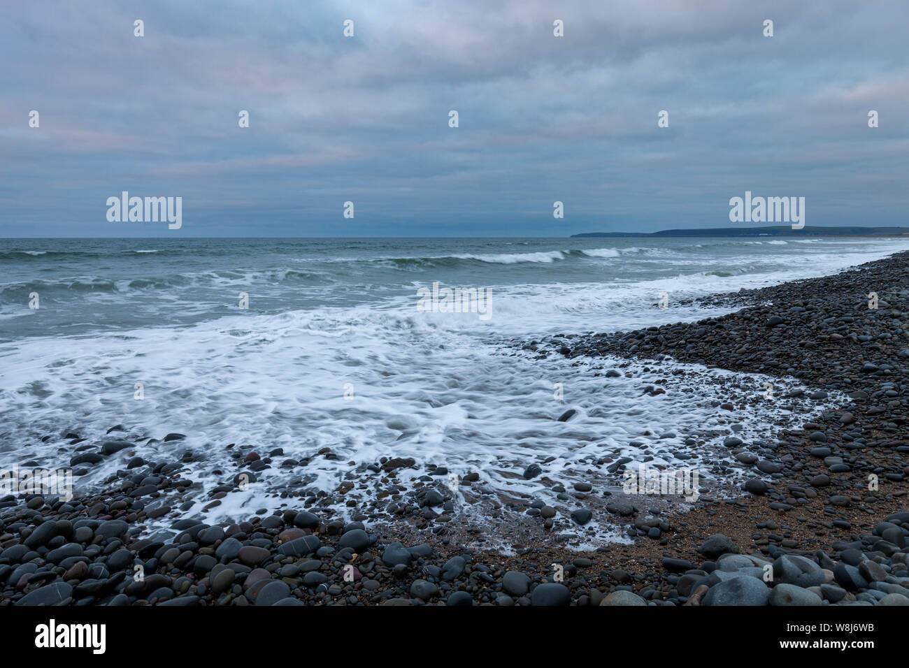 Large waves at Westward Ho! beach during stormy seas with high winds ...