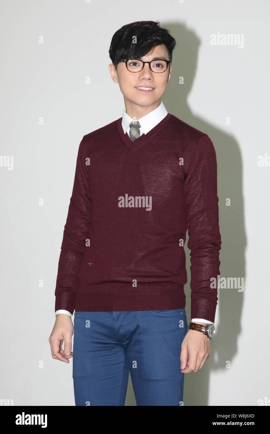 Hong Kong singer Hins Cheung poses during a rehearsal for his theatre ...