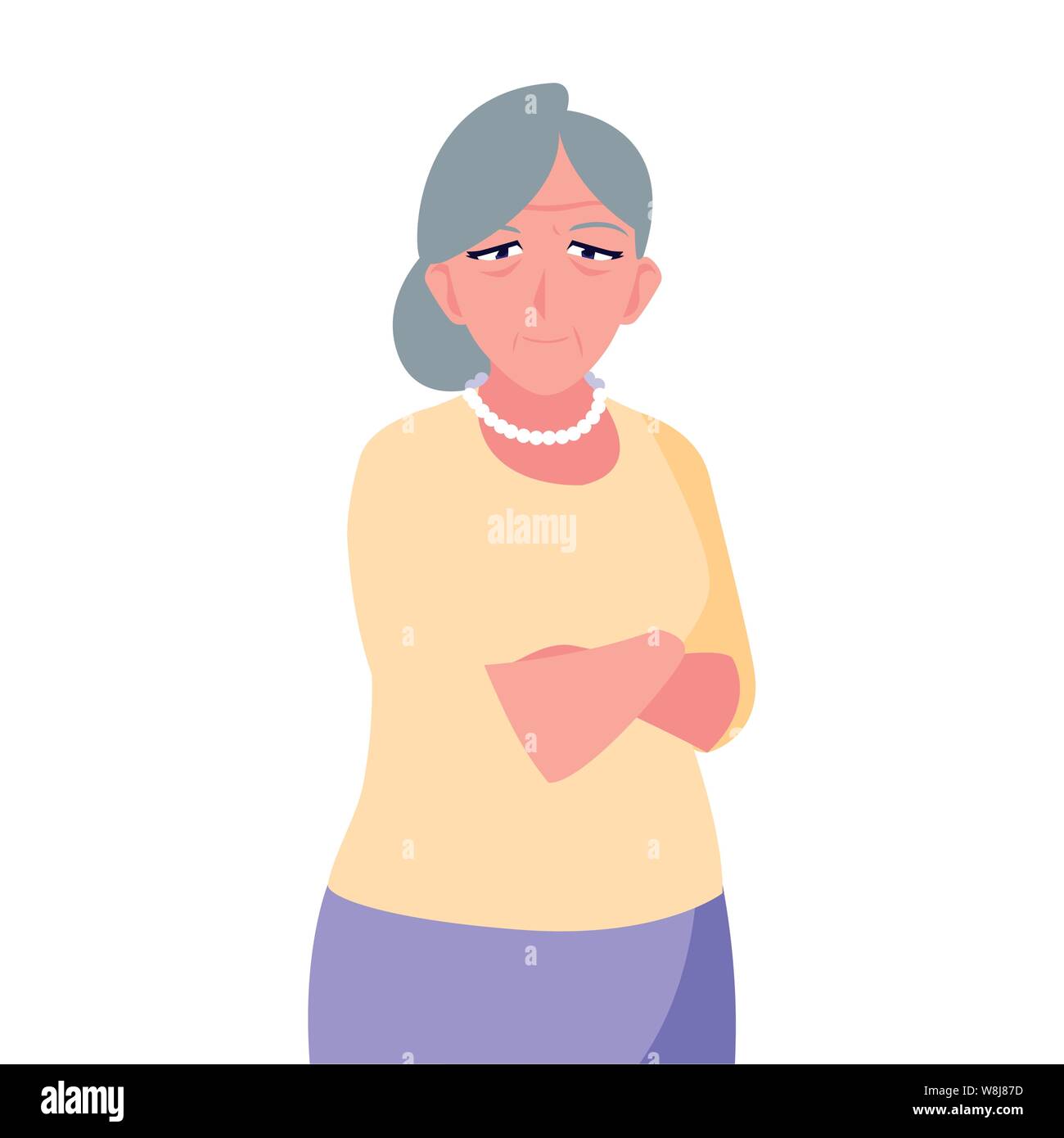 happy grandparents day - cute grandma character vector illustration ...