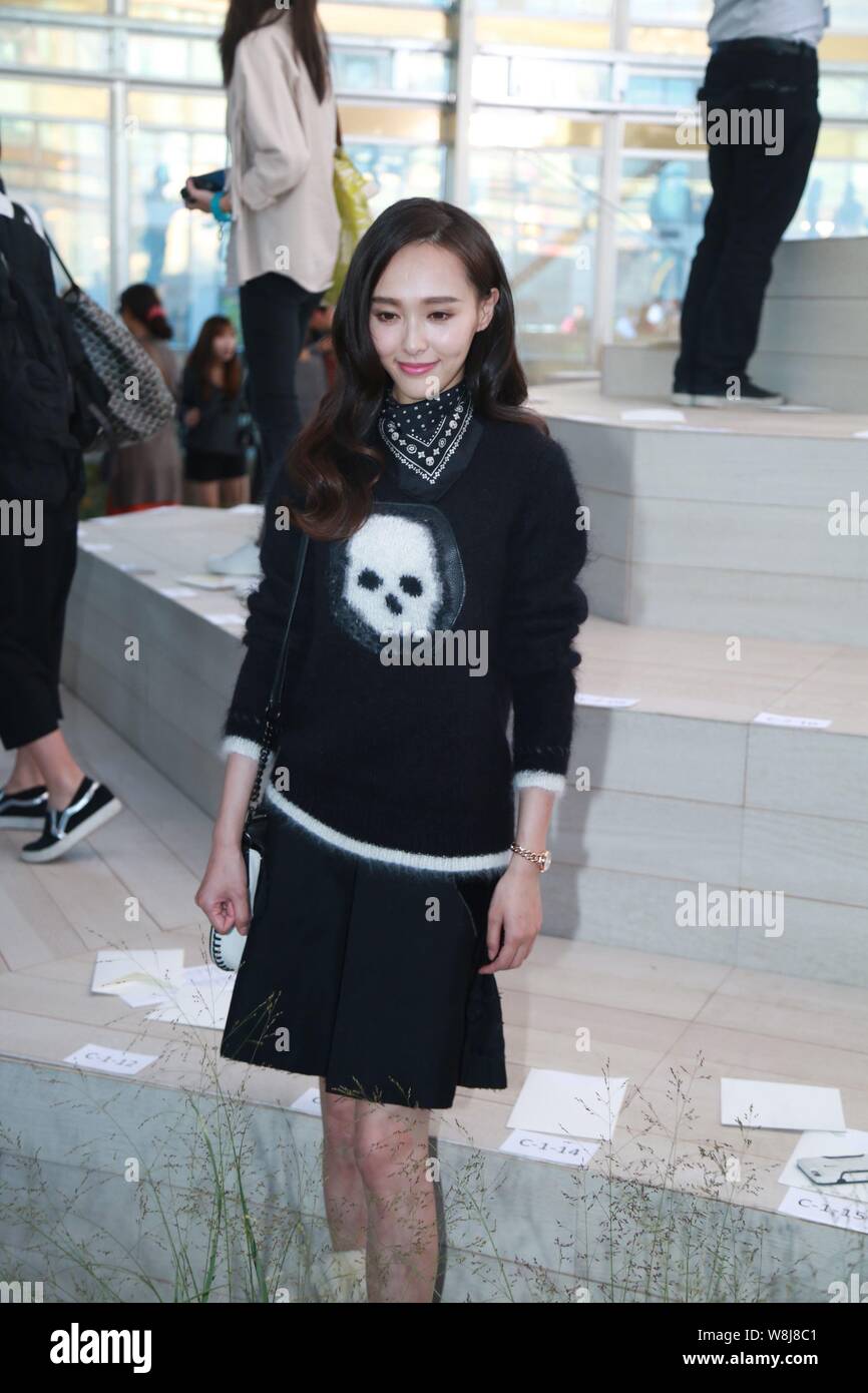 Chinese actress Tang Yan attends the Coach fashion show during the New ...