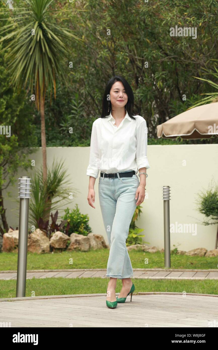 Chinese actress Zhou Yun poses at a photocall for her movie "The ...