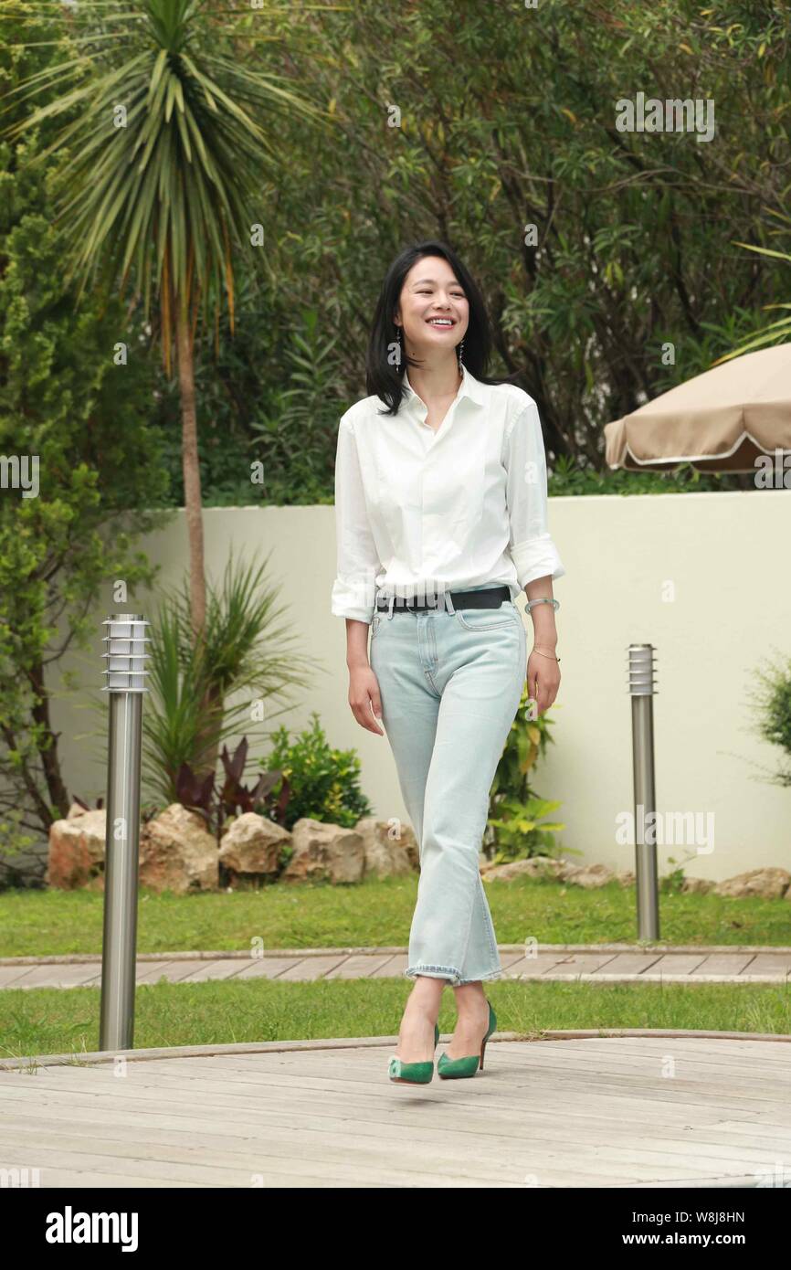 Chinese actress Zhou Yun poses at a photocall for her movie "The ...