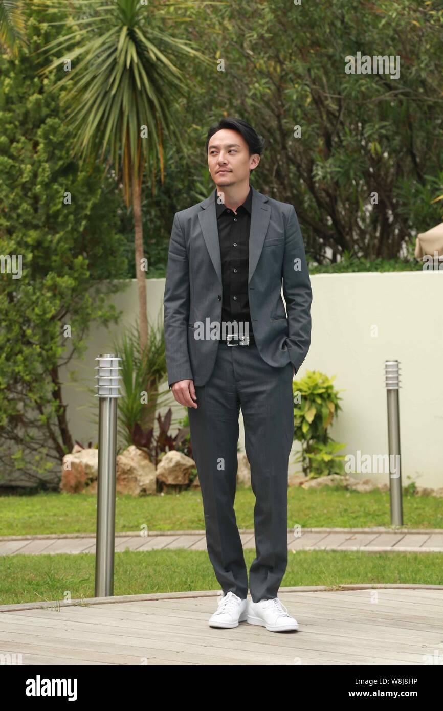 Taiwanese actor and singer Chang Chen poses at a photocall for his ...