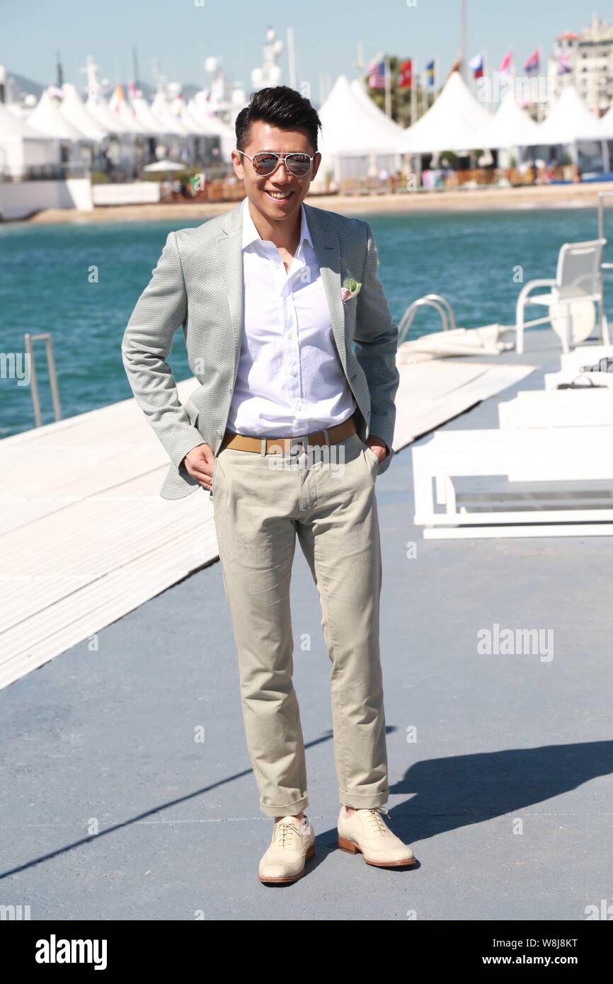 Chinese actor Xia Yu poses at a photocall for his movie "The Ghouls ...