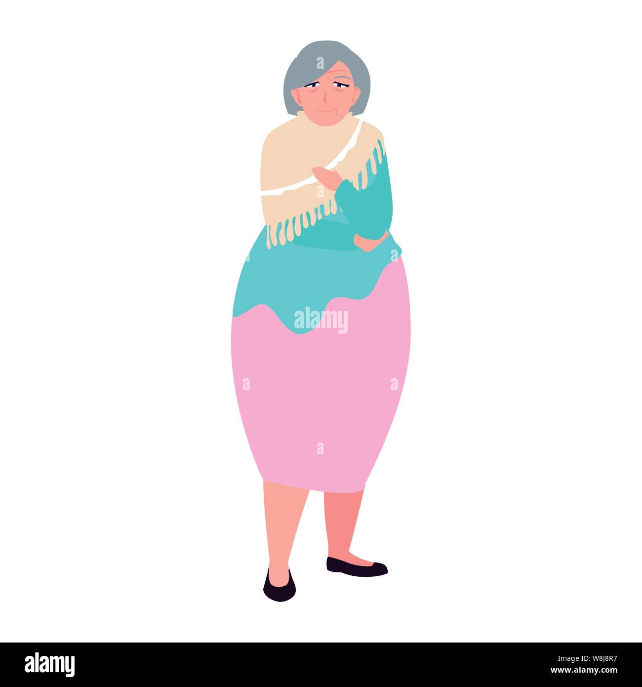 happy grandparents day - cute grandma character vector illustration ...