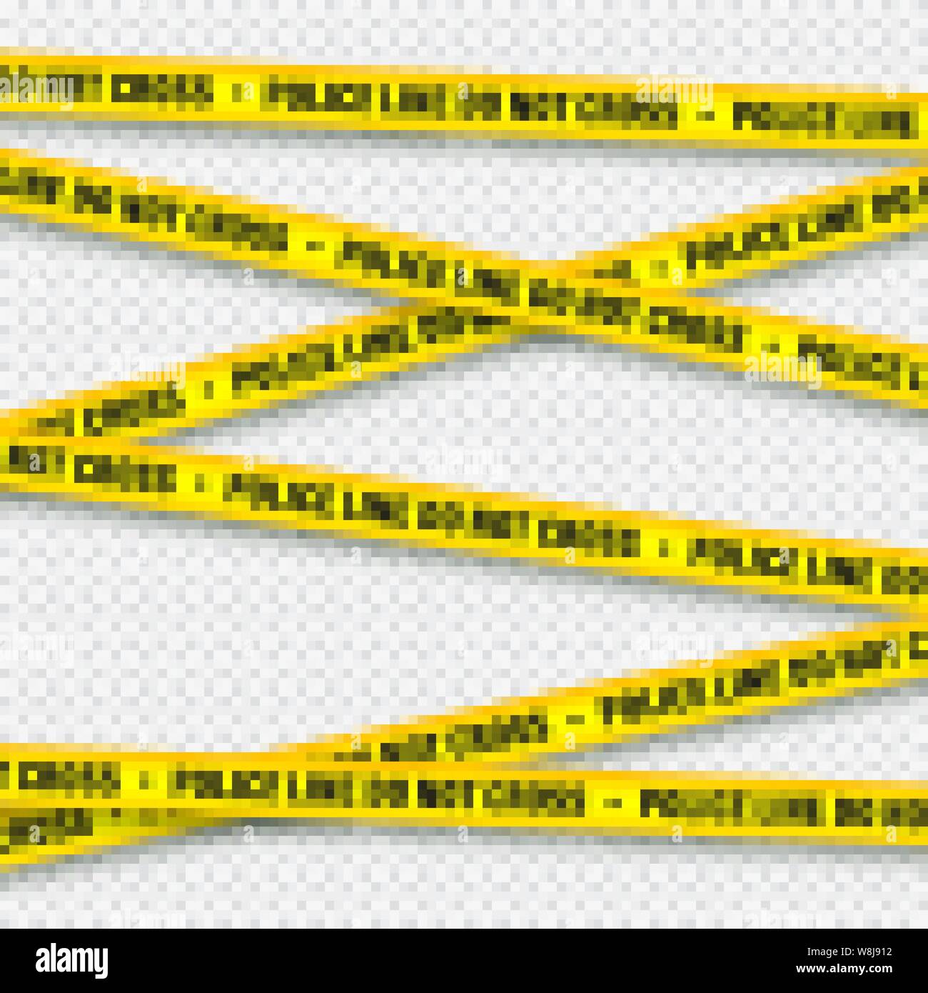 Yellow And Black Barricade Construction Tape. Police Warning Line ...