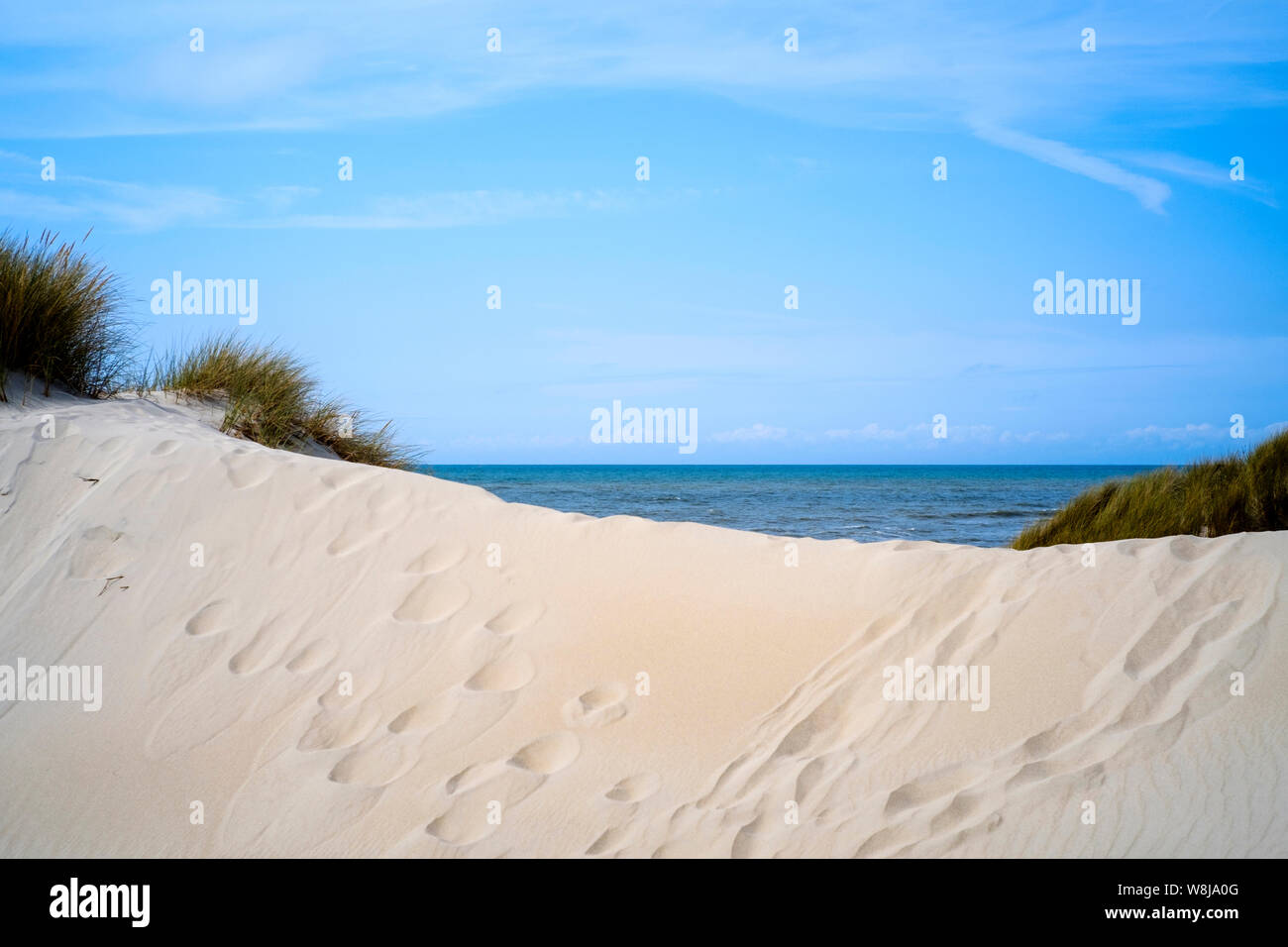 Dunes with ocean view Stock Photo - Alamy