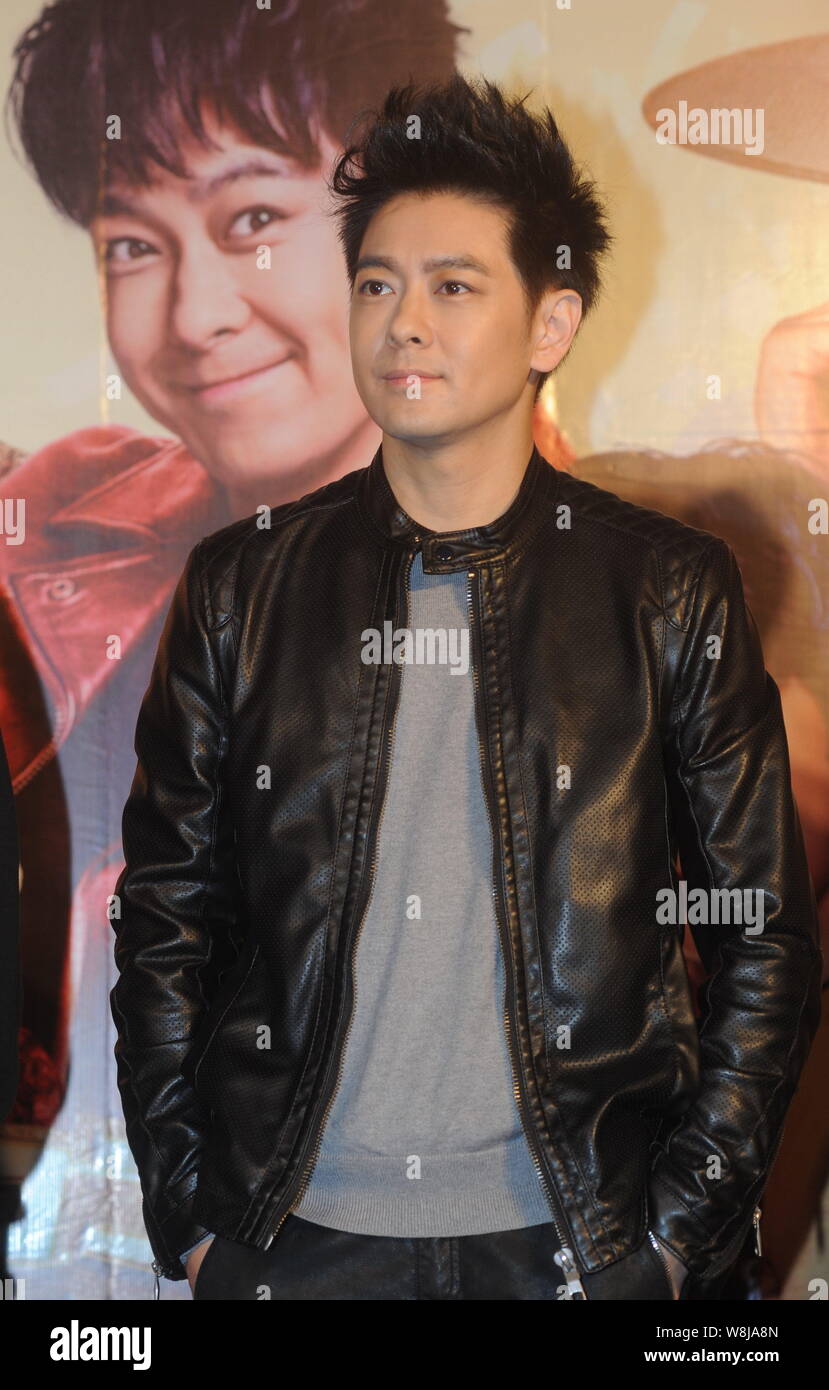 Taiwanese singer and actor Jimmy Lin poses during a press conference ...