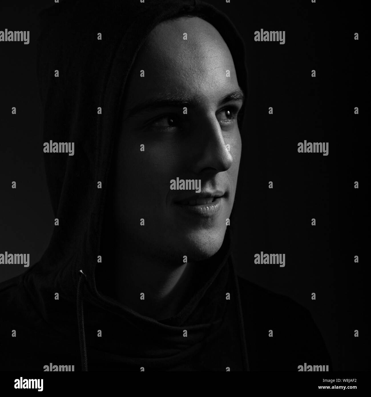 Black Man Smiling In The Dark