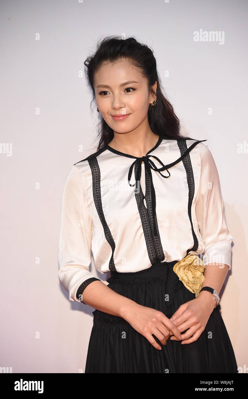 Chinese actress Liu Tao poses on the red carpet as she arrives for the ...