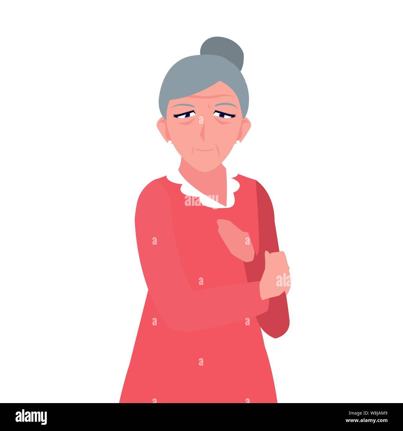 happy grandparents day - cute grandma character vector illustration ...