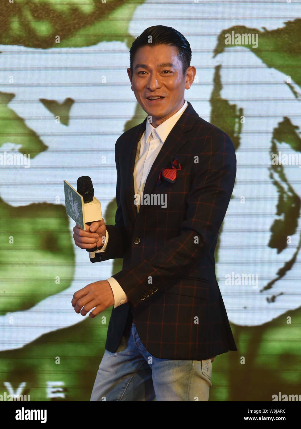 Hong Kong singer and actor Andy Lau smiles during a premiere for his ...