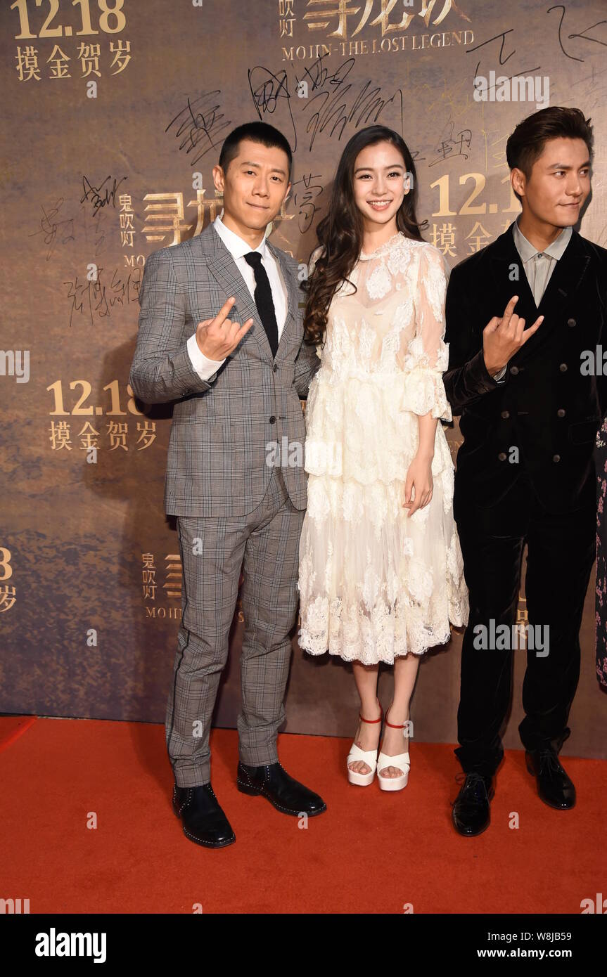 (From left) Chinese actor Xia Yu, Hong Kong model and actress ...