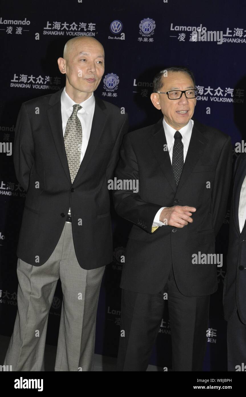 Chinese actor Ge You, left, and Emperor Group chairman Dr. Albert Yeung ...