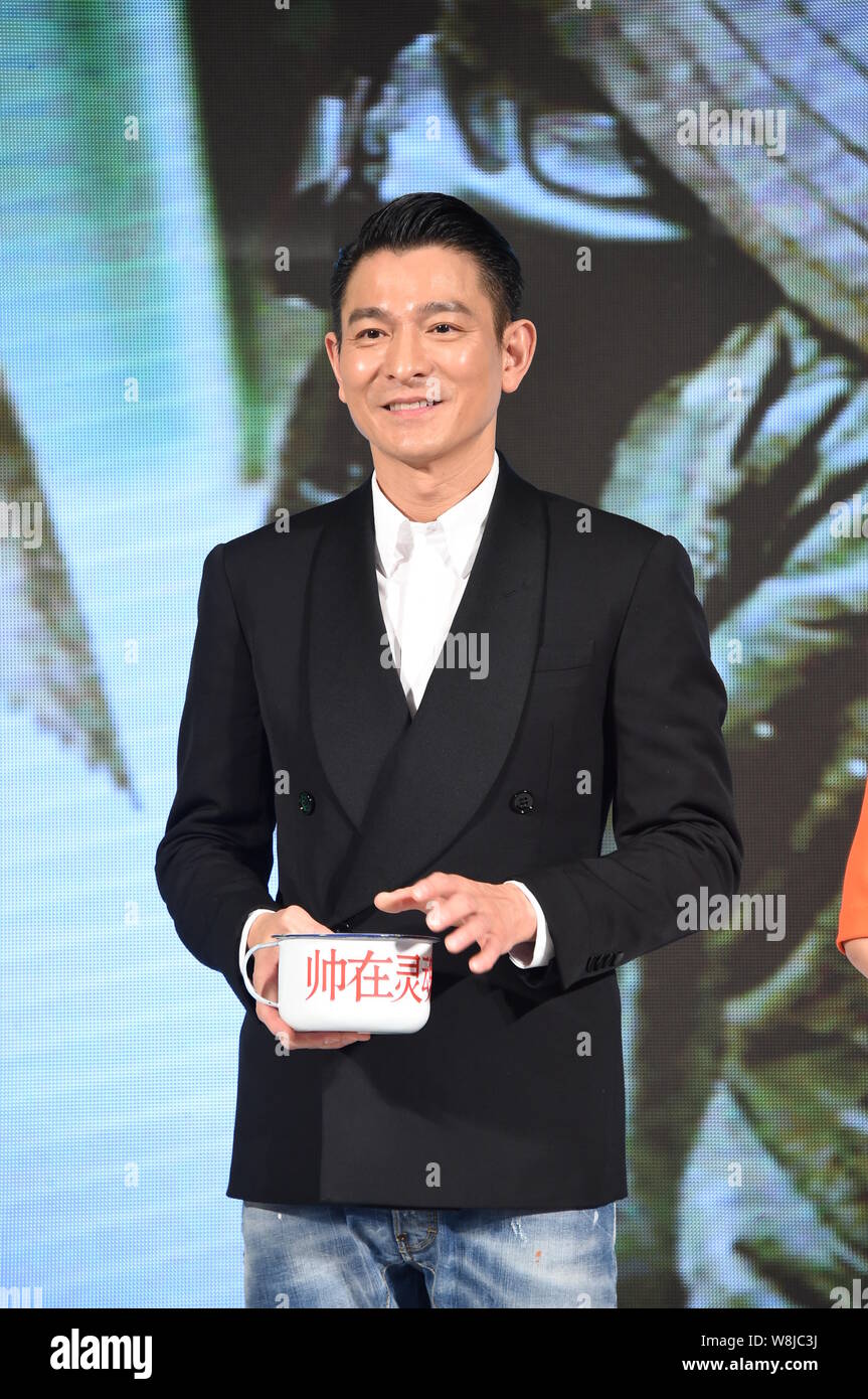 Hong Kong actor and singer Andy Lau poses during a press conference for ...