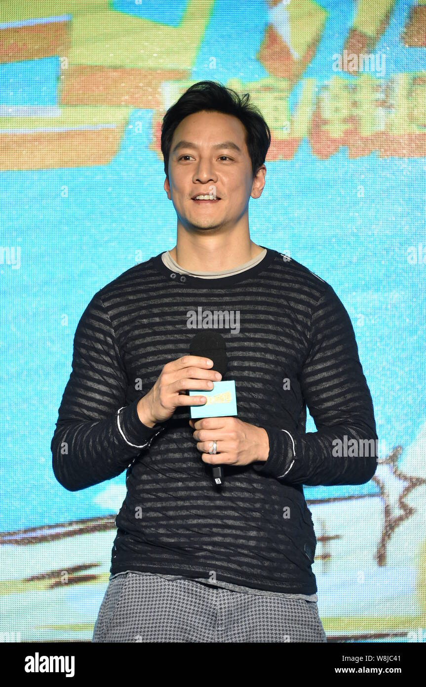 Hong Kong actor Daniel Wu smiles during a press conference for his ...