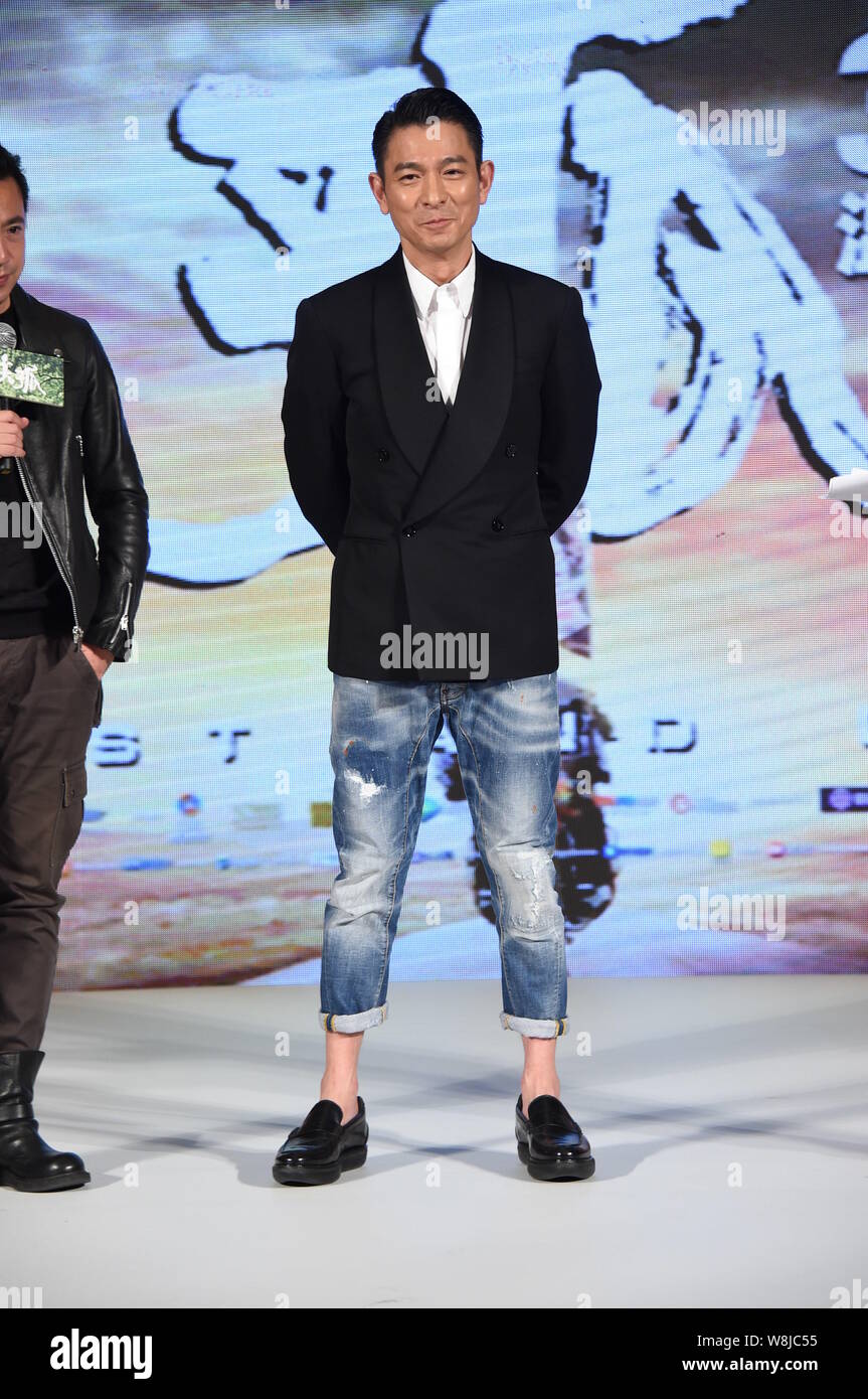 Hong Kong actor and singer Andy Lau poses during a press conference for ...