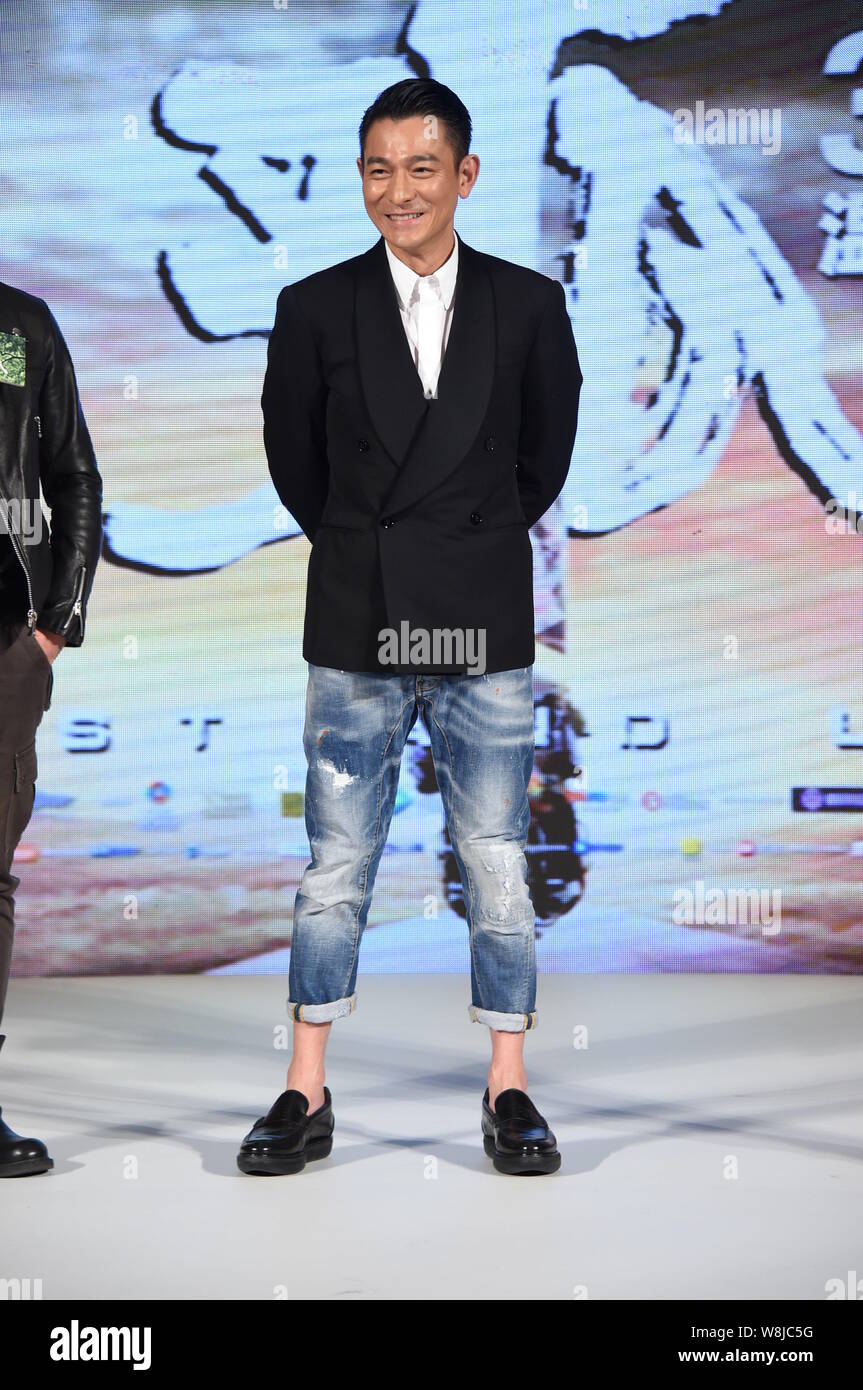Hong Kong actor and singer Andy Lau poses during a press conference for ...