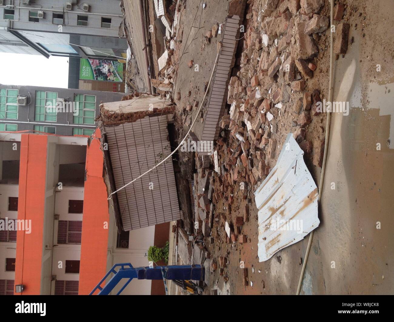 An empty four-story school building which was classified as unsafe ...