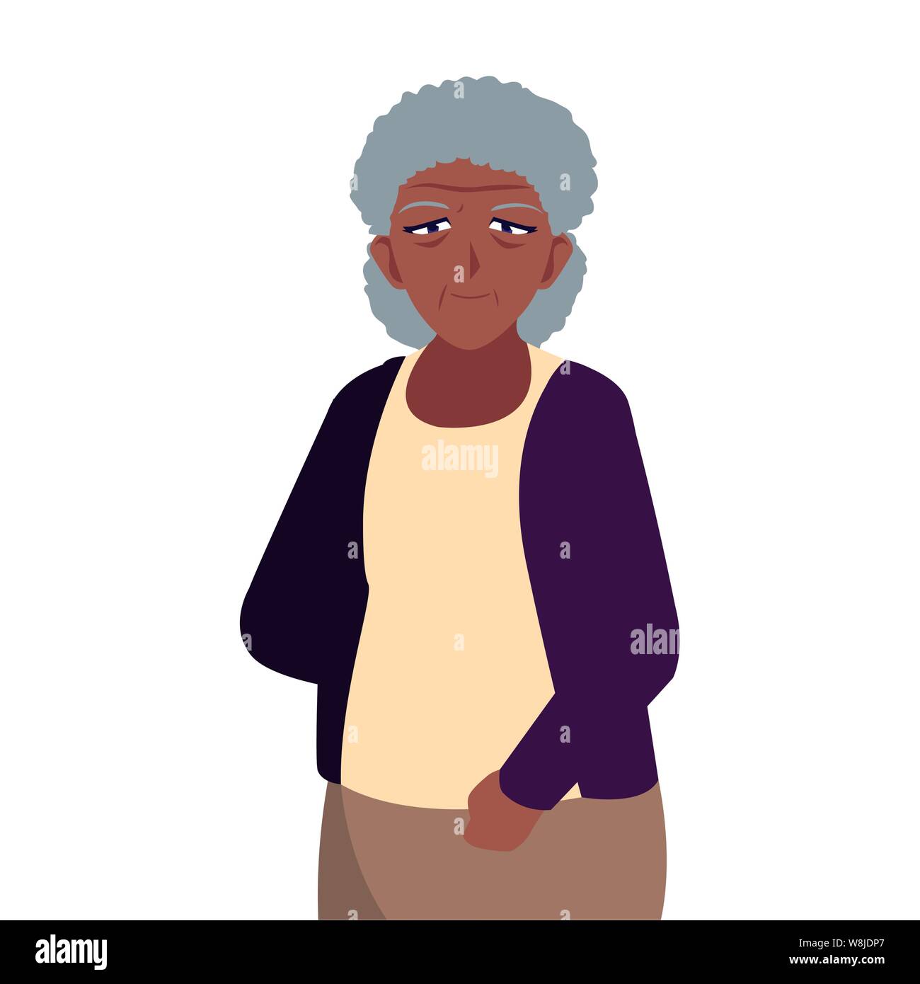 happy grandparents day - cute grandma character vector illustration ...