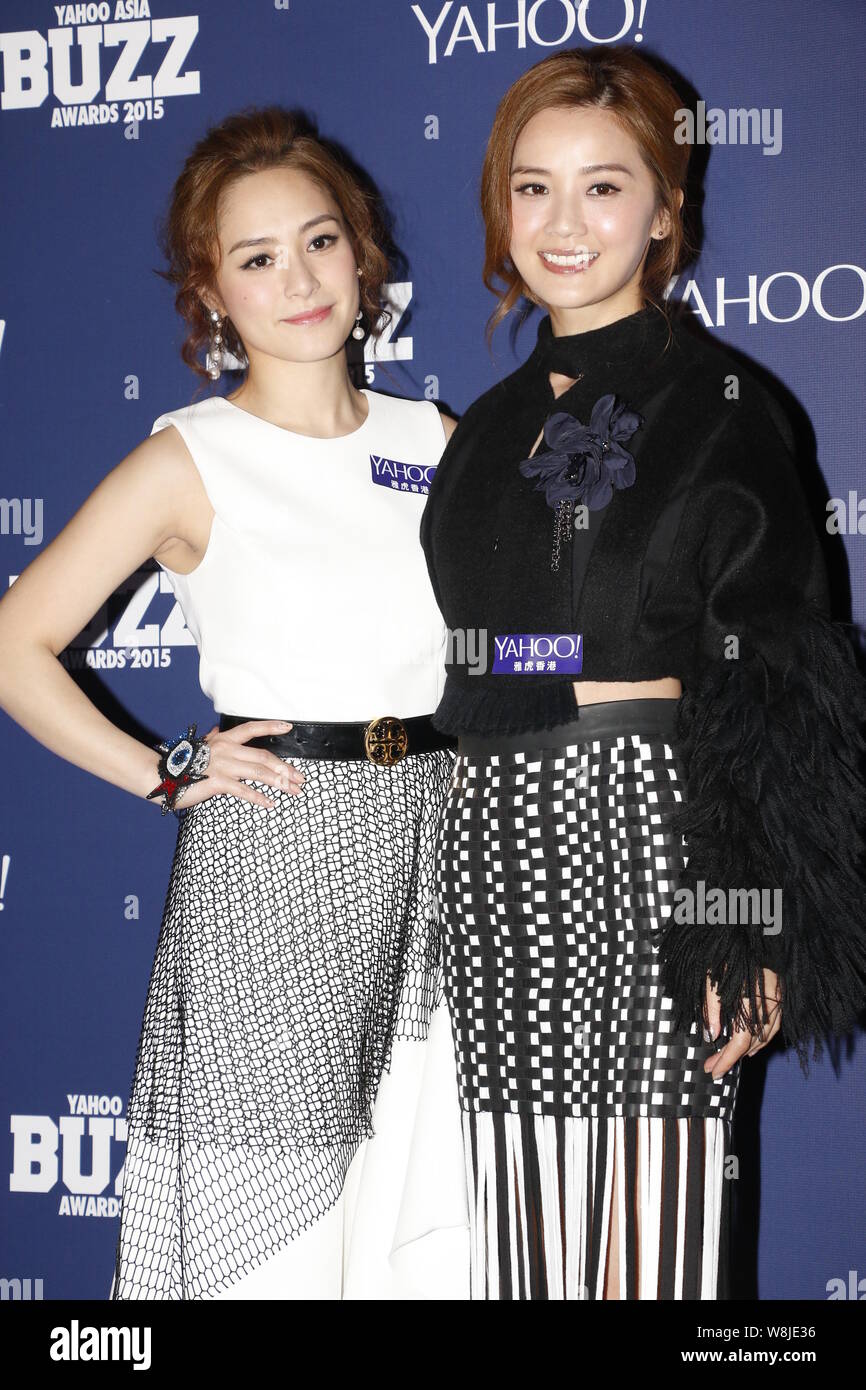 Singers and actresses Gillian Chung, left, and Charlene Choi of Hong ...