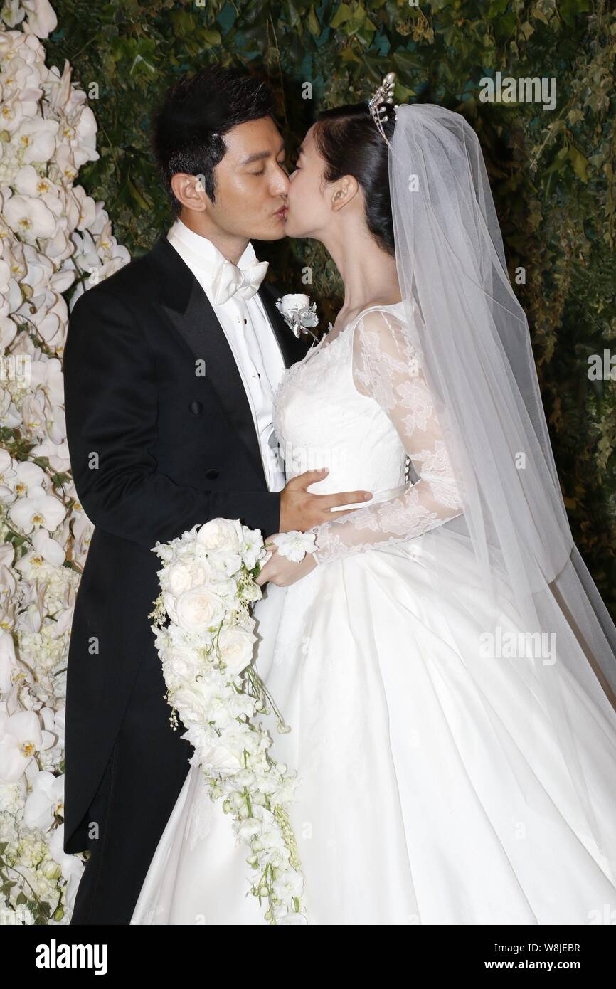 Huang Xiaoming Angelababy Kissing Married Couple Huang Xiaoming And