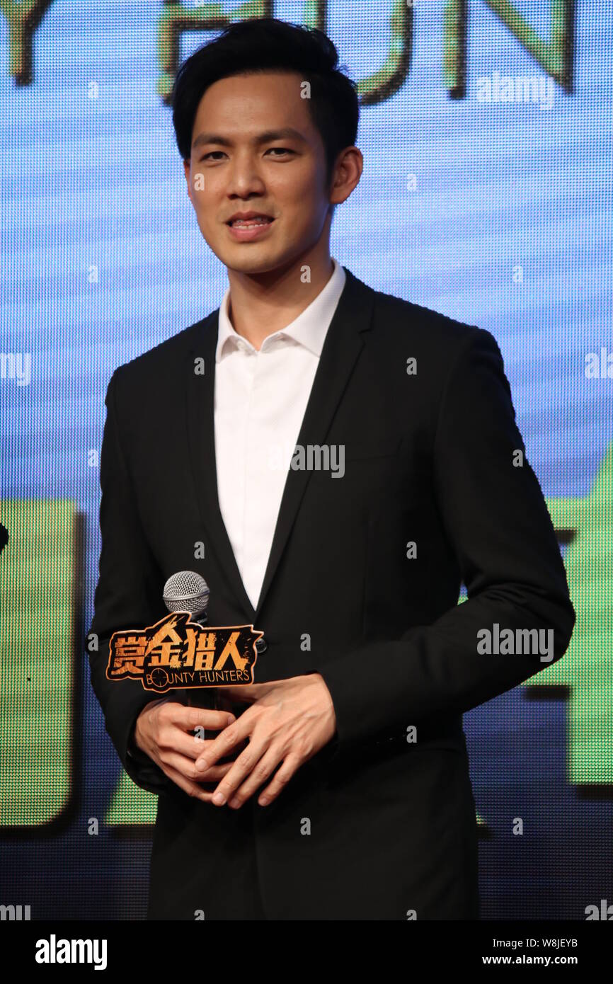 Hong Kong actor Wallace Chung poses at a press conference for his movie ...