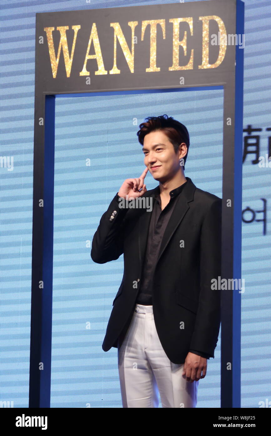 South Korean actor Lee Min-ho poses at a press conference for his movie ...