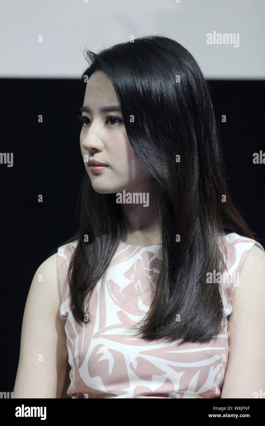Chinese actress Liu Yifei attends a fan meeting to promote her new ...