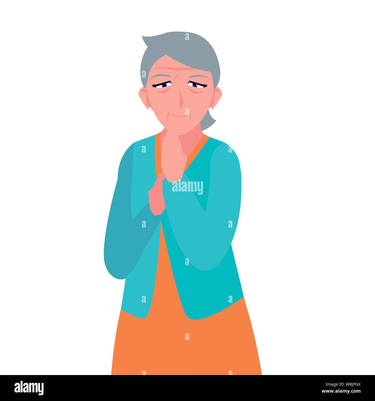 happy grandparents day - cute grandma character vector illustration ...