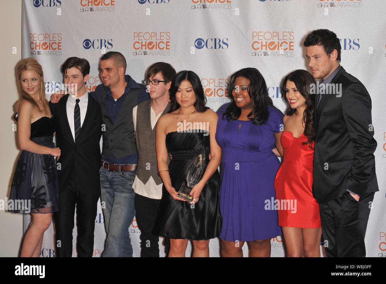 LOS ANGELES, CA. January 06, 2010: Cast of "Glee" at the 2010 People's ...