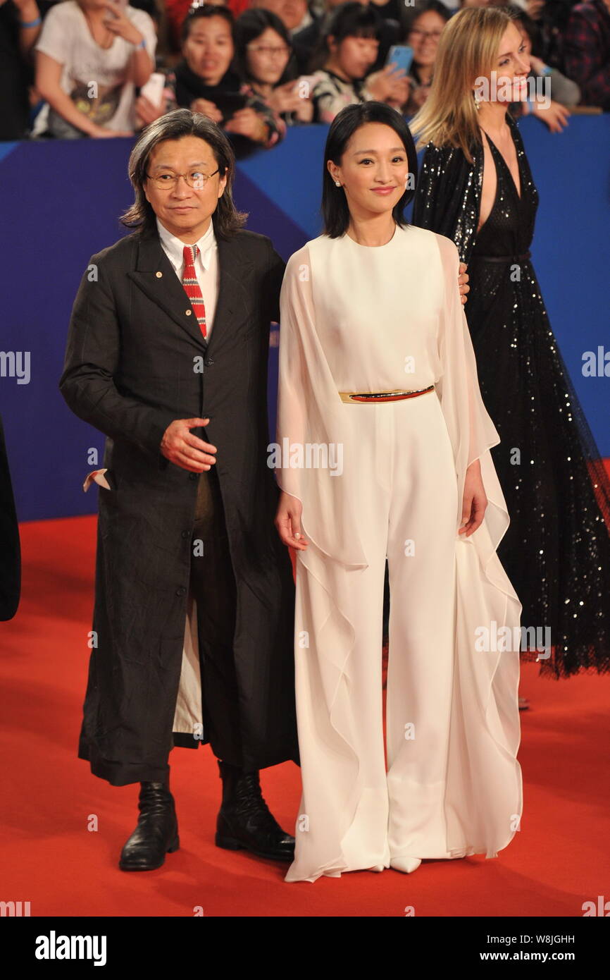 Chinese actress Zhou Xun, right, and Hong Kong director Peter Chan ...