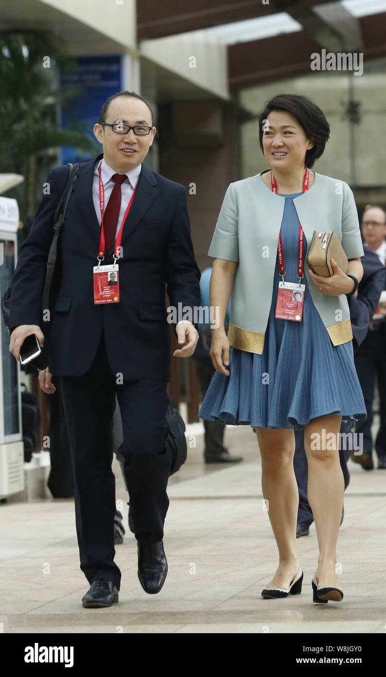Pan Shiyi, co-founder, Chairman and co-CEO of SOHO China, left, and his ...