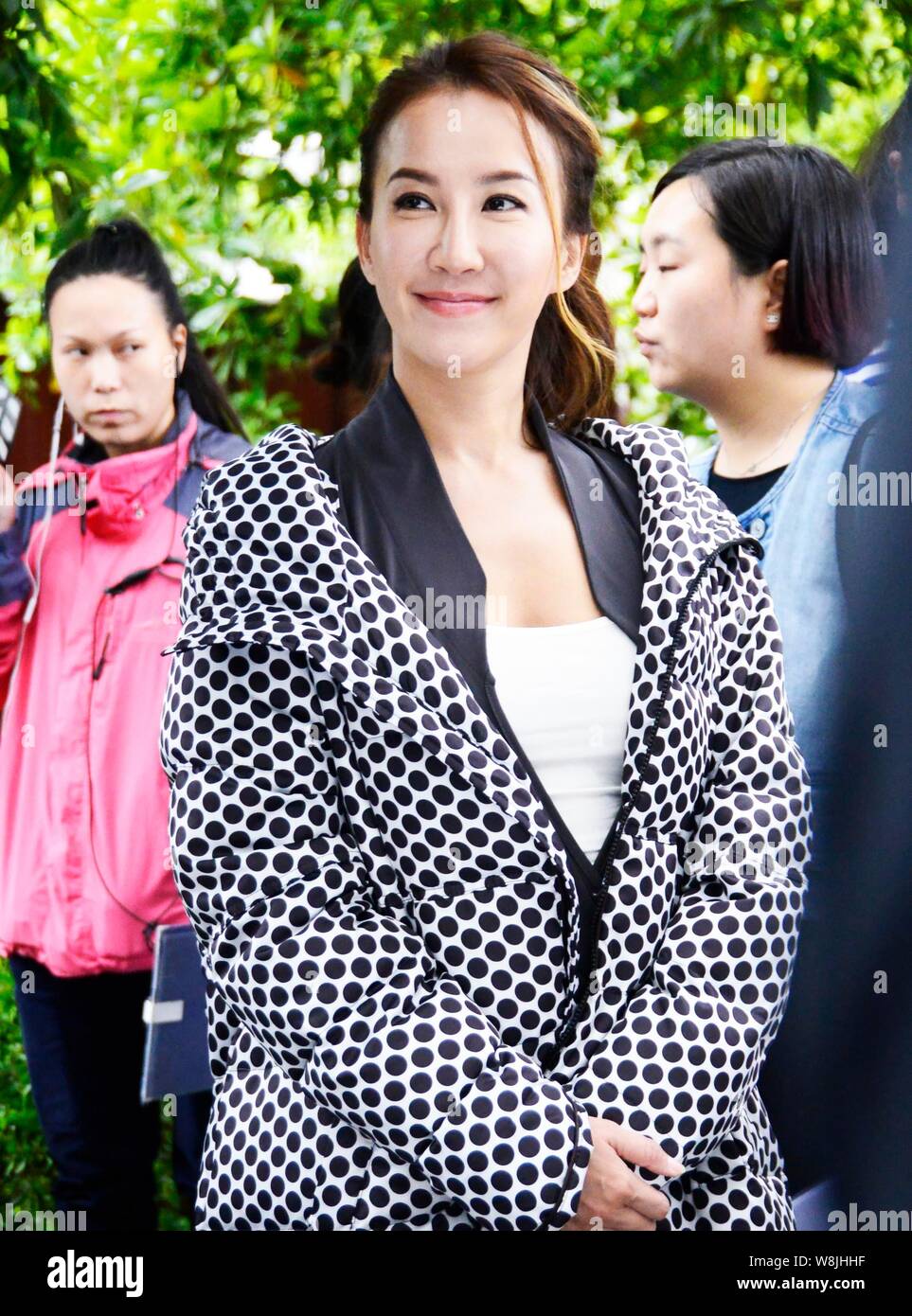 Taiwanese-American singer Coco Lee is pictured at the shooting scene of ...